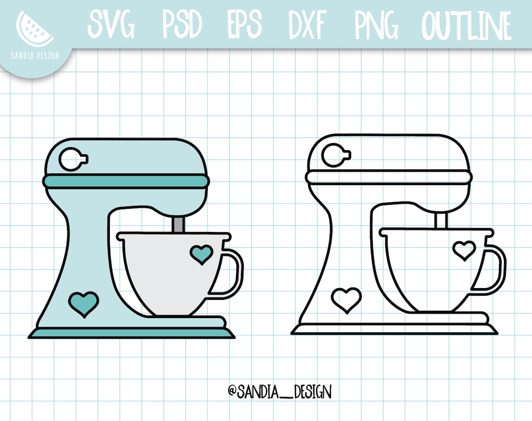 Doodle Mixer, SVG, PNG, Psd, Outline, Personal and Commercial Use - Etsy