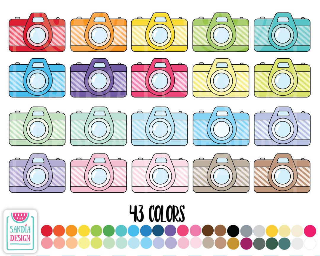Doodle Camera Clipart. Personal and Commercial Use. - Etsy
