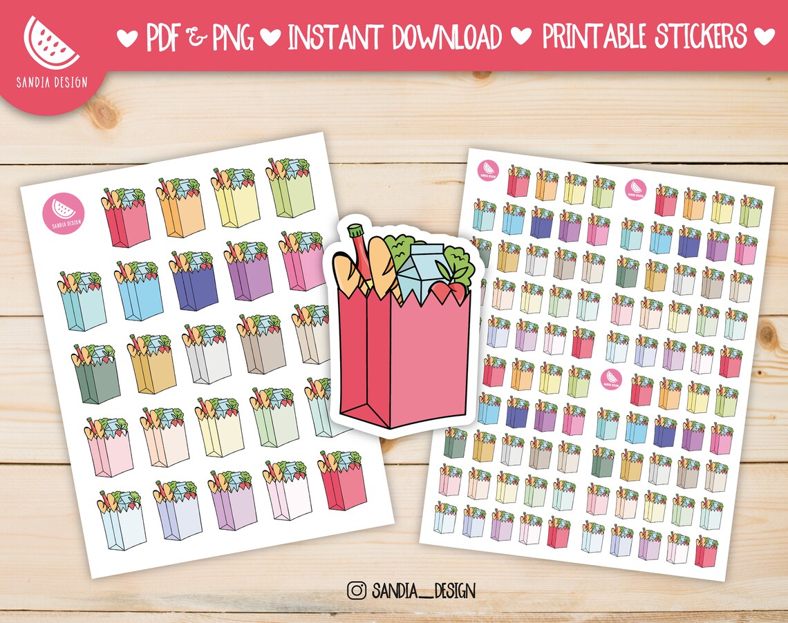 Printable Stickers Sheet Printable Planner Stickers. Doodle - Etsy