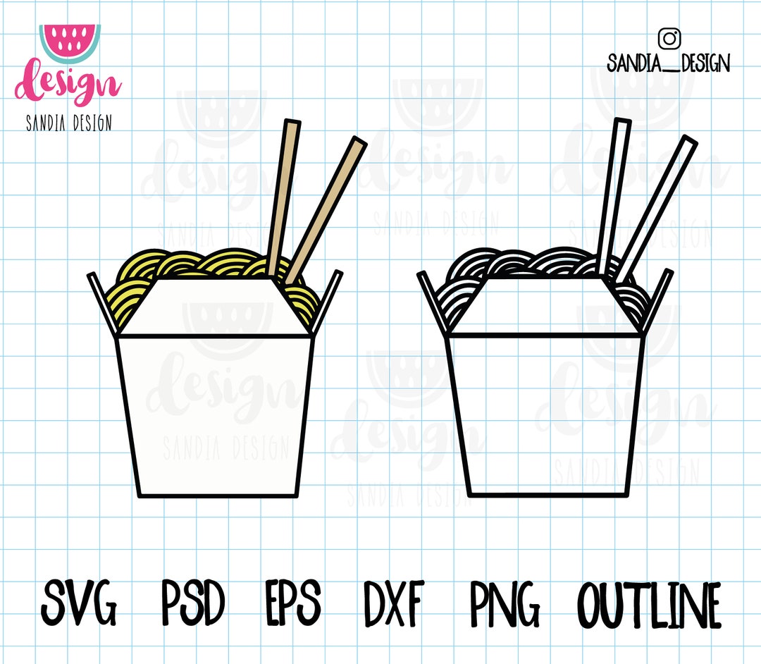 Doodle Take Out, SVG, PNG, Psd, Outline, Personal and Commercial Use - Etsy
