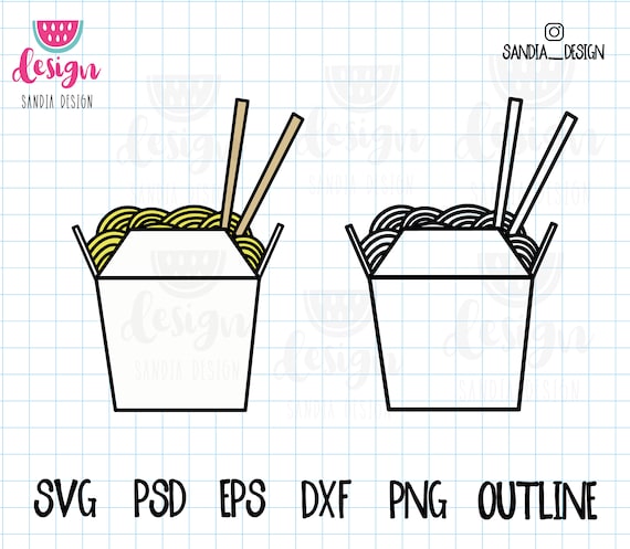 Doodle Take out SVG PNG Psd outline personal and | Etsy