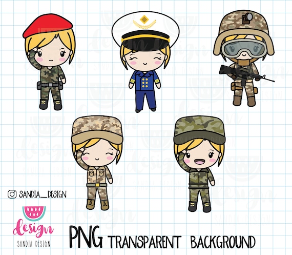 Chibi Chibi Military Girl Blonde Chibi Girl Girl Sticker - Etsy