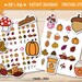 Printable Stickers Sheet, Doodle Fall Set Stickers, Doodle Autumn Set ...
