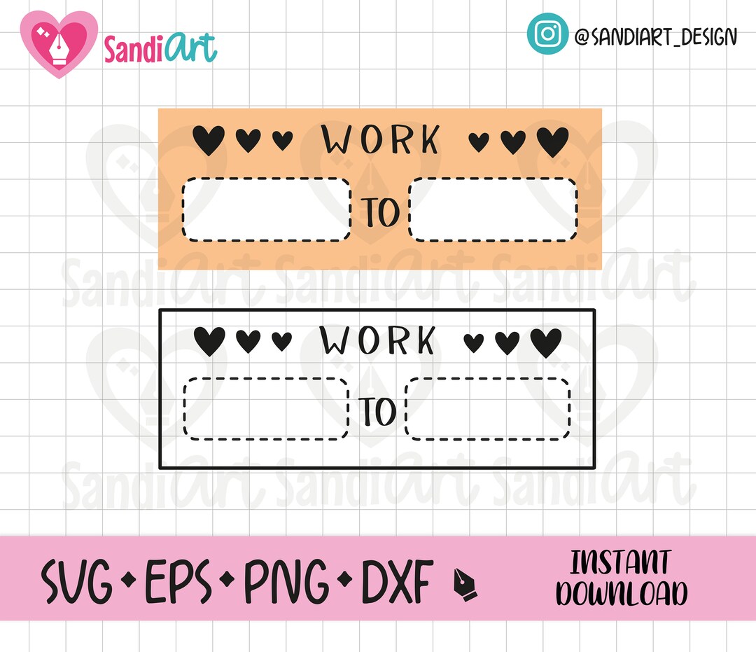 Work, SVG, PNG, PSD, Outline, Personal and Commercial Use - Etsy