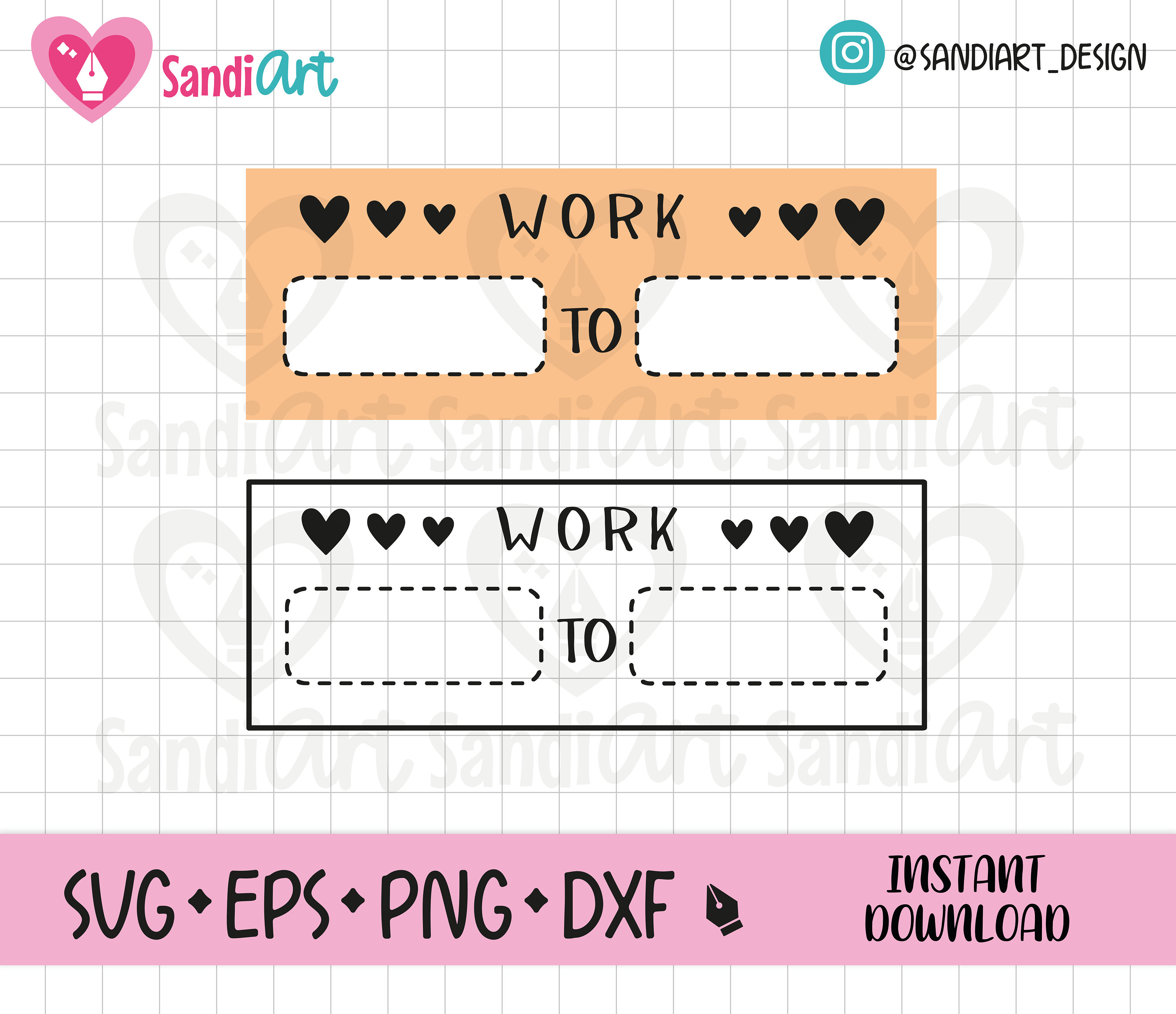 Work, SVG, PNG, PSD, Outline, Personal and Commercial Use - Etsy