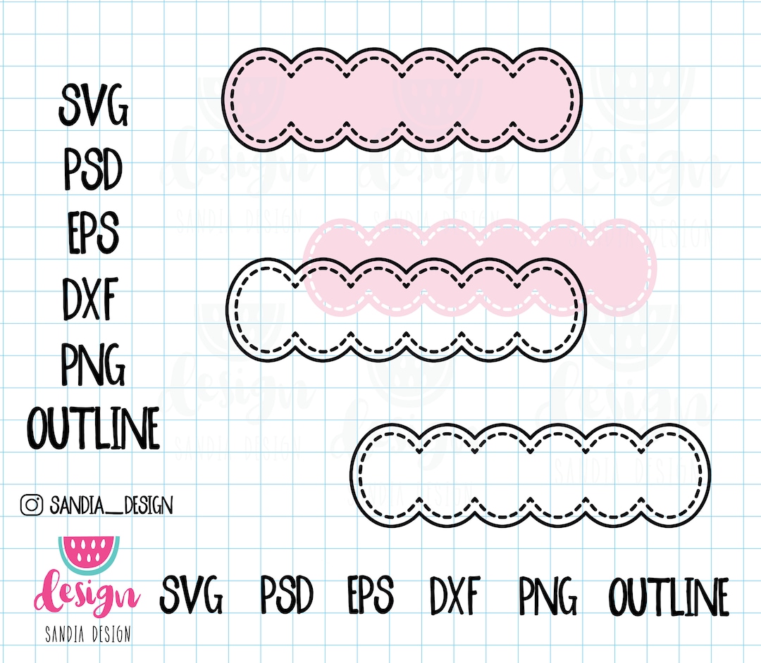 Doodle Scallop, SVG, PNG, PSD, Outline, Personal and Commercial Use - Etsy