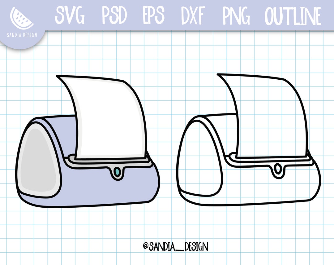 Doodle Label Print, SVG, PNG, Psd, Outline, Personal and Commercial Use ...