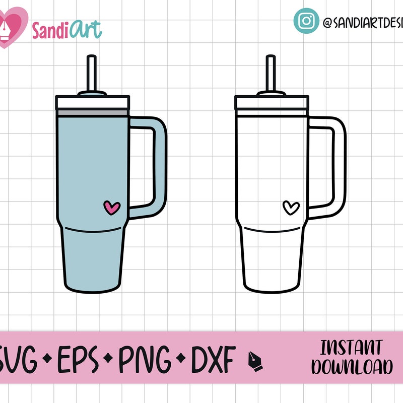 Stanley Tumbler Clip Art Svg - Etsy