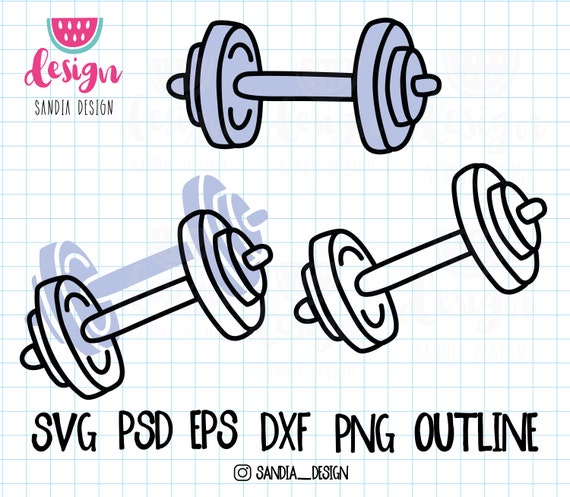 Doodle Weights SVG PNG Psd Outline Personal and Comercial - Etsy