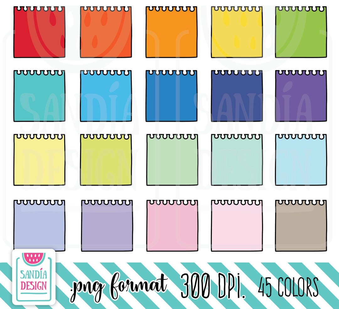 45 Doodle Note Paper Clipart. Personal and Commercial Use. - Etsy