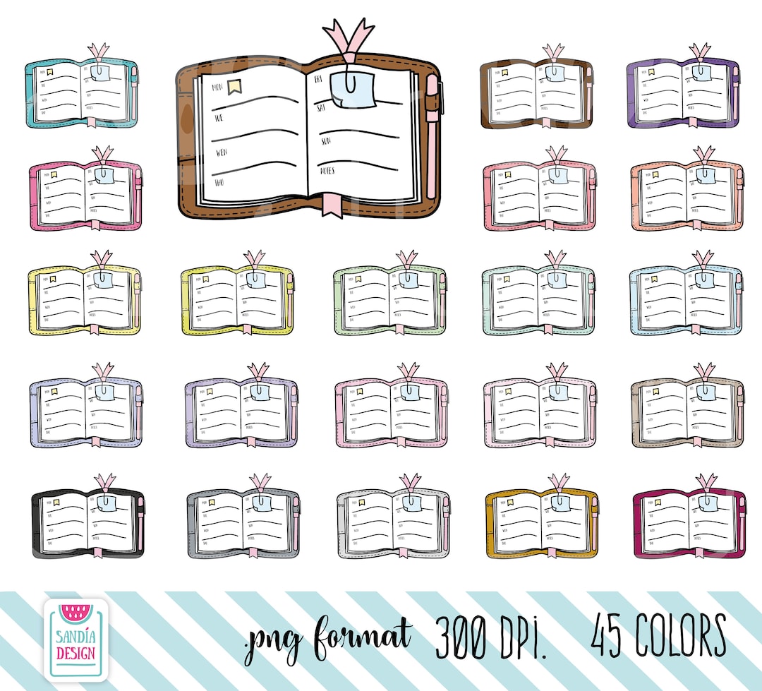 45 Doodle Time to Plan Clipart. Doodletravelers Notebook Inspired ...