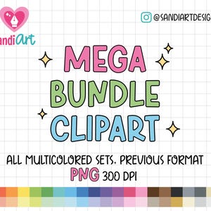 Mega Bundle Clipart, More Than 16000 Images, Planner Sticker Clipart ...