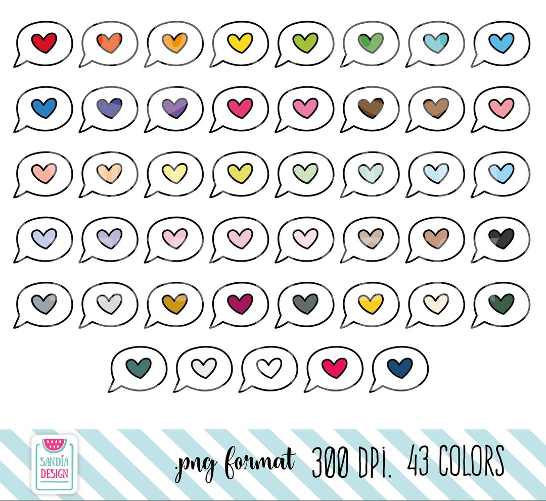 45 Doodle Bubble Text Clipart. Personal and Commercial Use. - Etsy