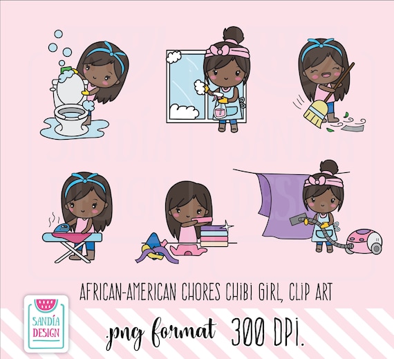 Doing Household Chores Clipart Etsy