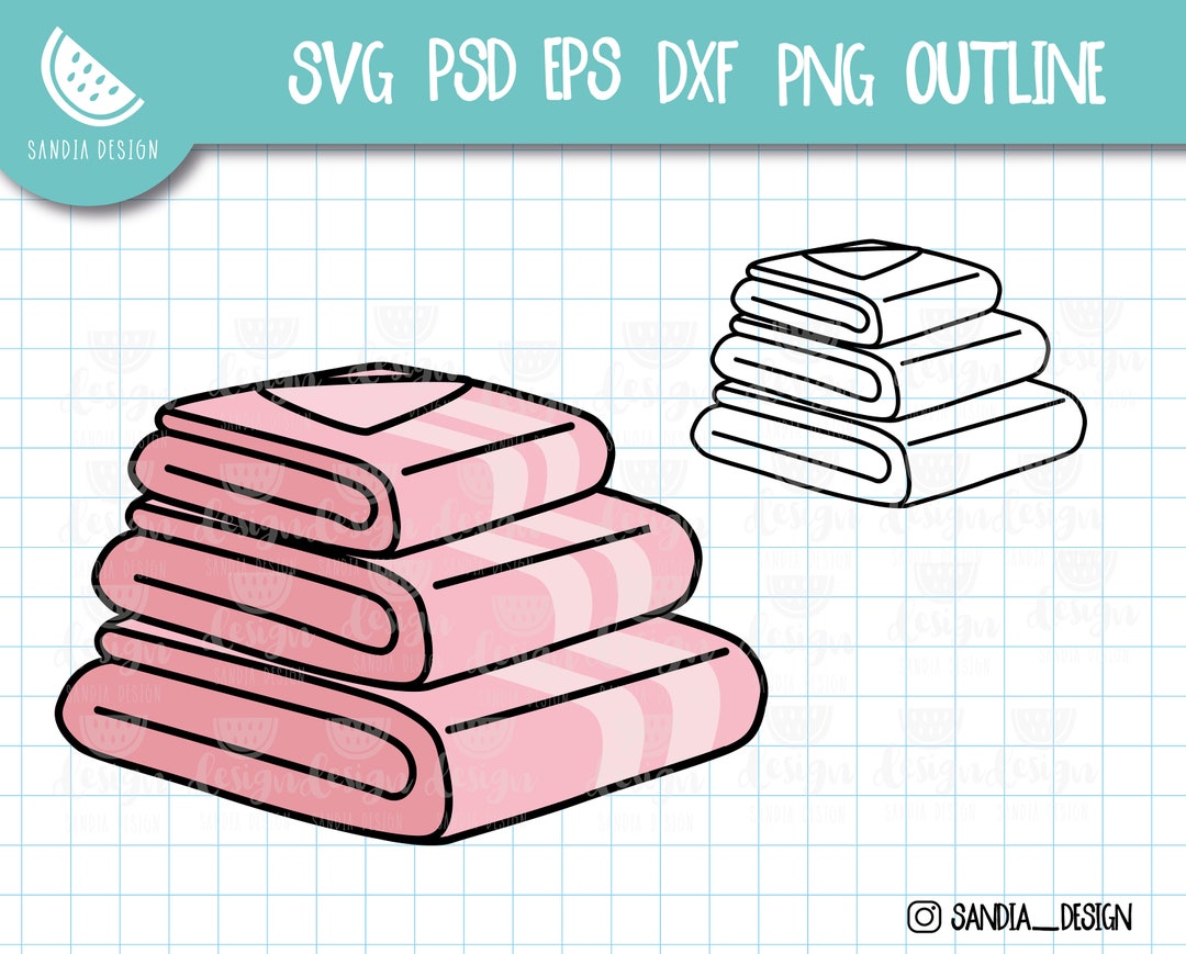 Doodle Towel, SVG, PNG, PSD, Outline, Personal and Commercial Use - Etsy