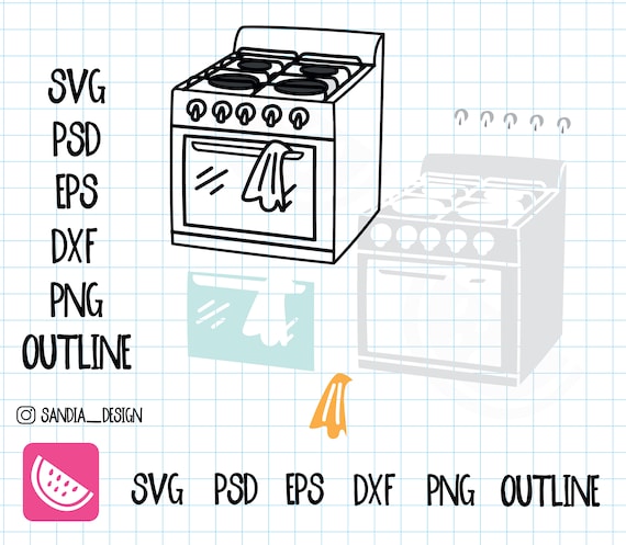 Doodle Stove SVG PNG Psd Outline Personal and Comercial - Etsy