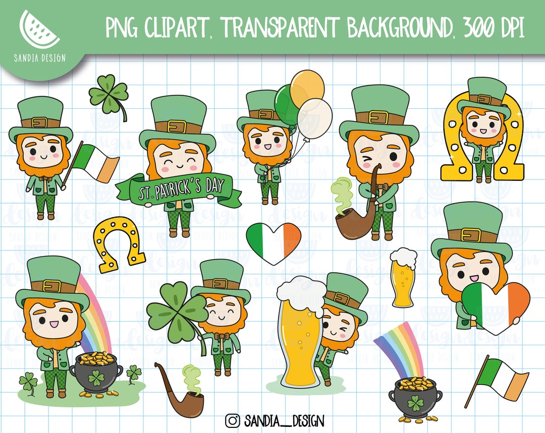 Doodle Kawaii St Patricks Day PNG Clipart, Transparent Background ...