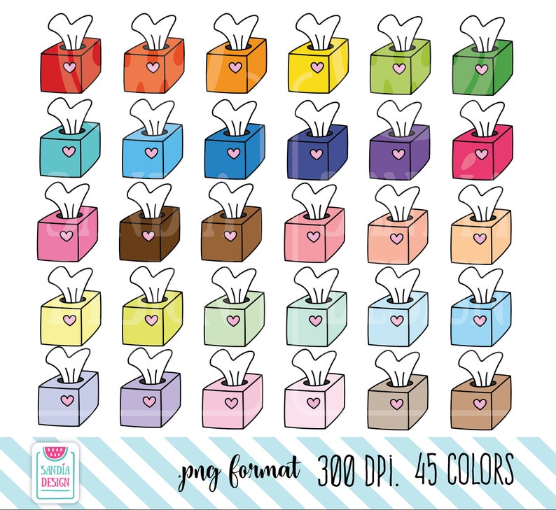 45 Doodle Tissue Box Clipart. Personal and Commercial Use. - Etsy