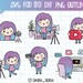 Chibi Youtuber Clip Art, Chibi Blogger, Influencer SVG, Png, PSD, Dxf ...