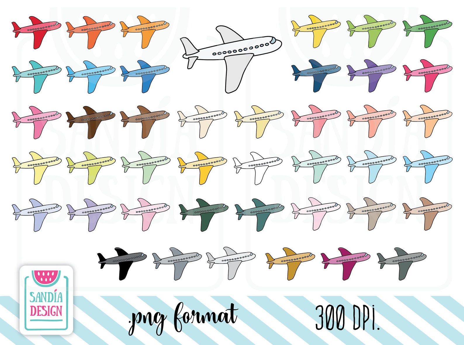 42 Doodle Airplane Clipart. Personal and Comercial Use. - Etsy