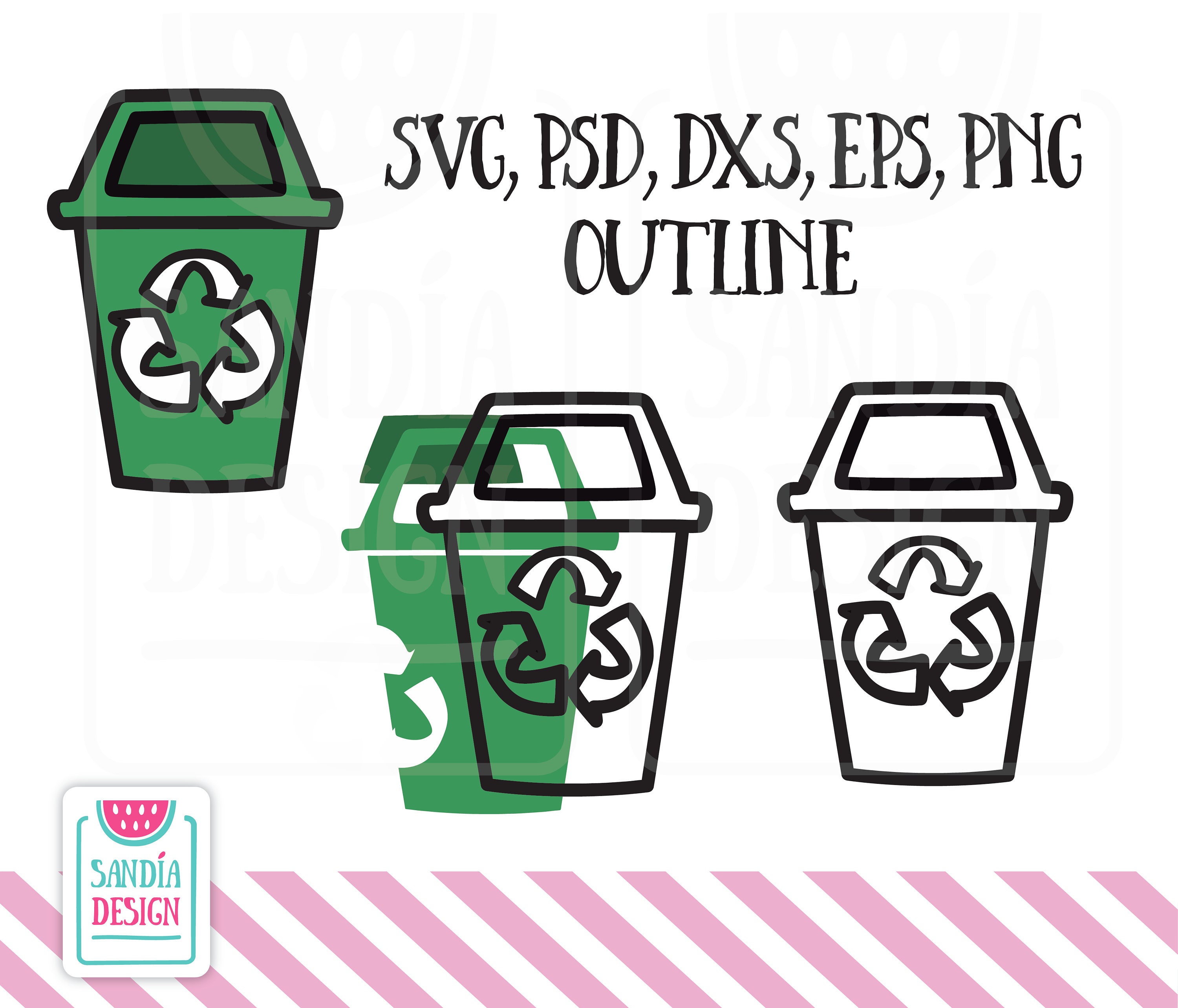 Recycle Bins, Recycle Bins Icon, Recycle Bins Doodle, Recycle Bins SVG ...