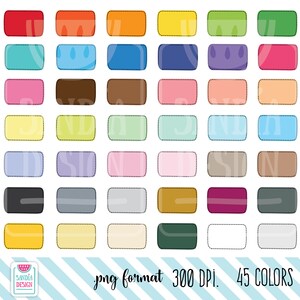 45 Doodle Stitched Half Box Clipart. Personal and Commercial Use. - Etsy