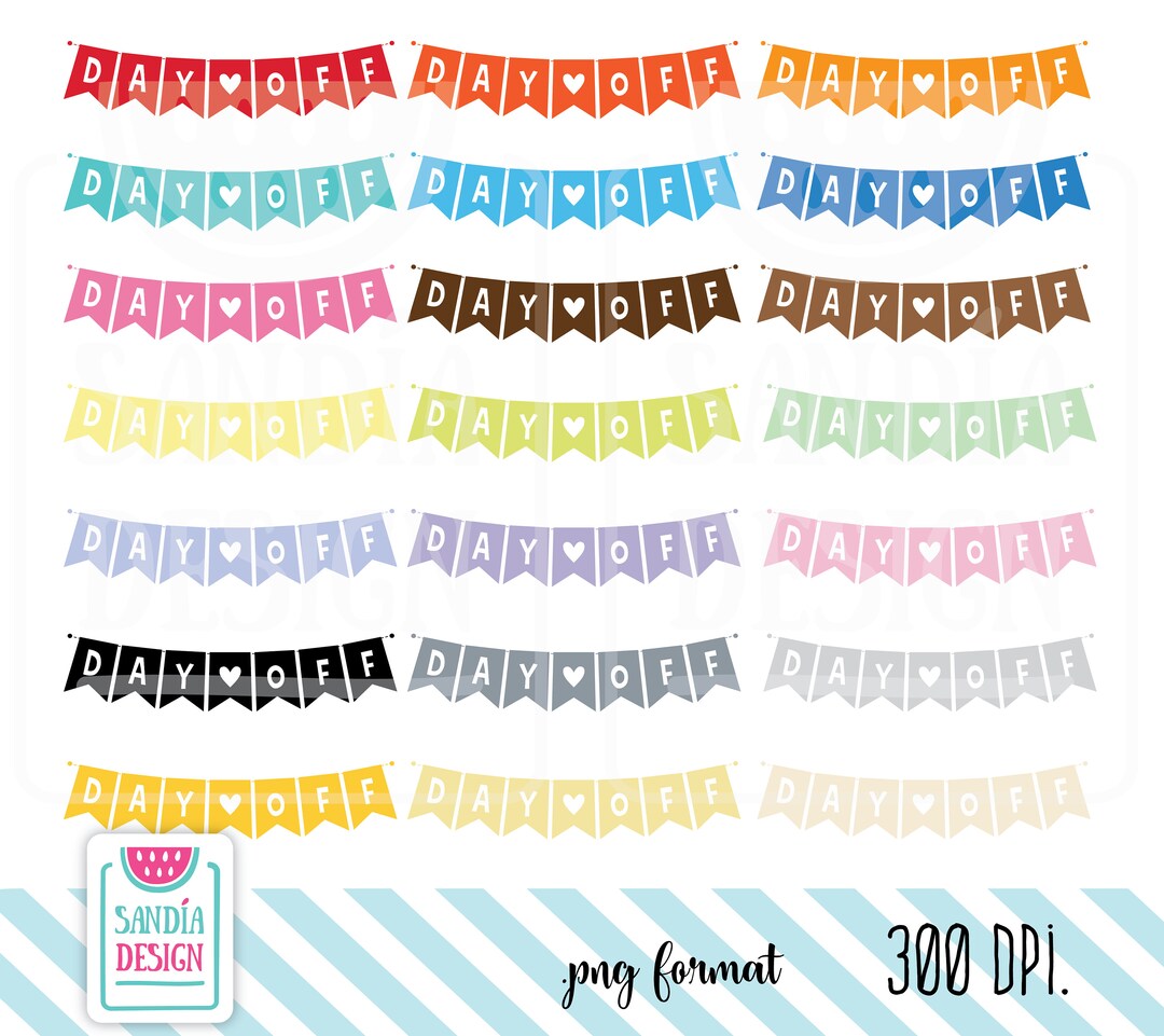 Day off Clipart. Planner Stickers Clipart. Personal and - Etsy