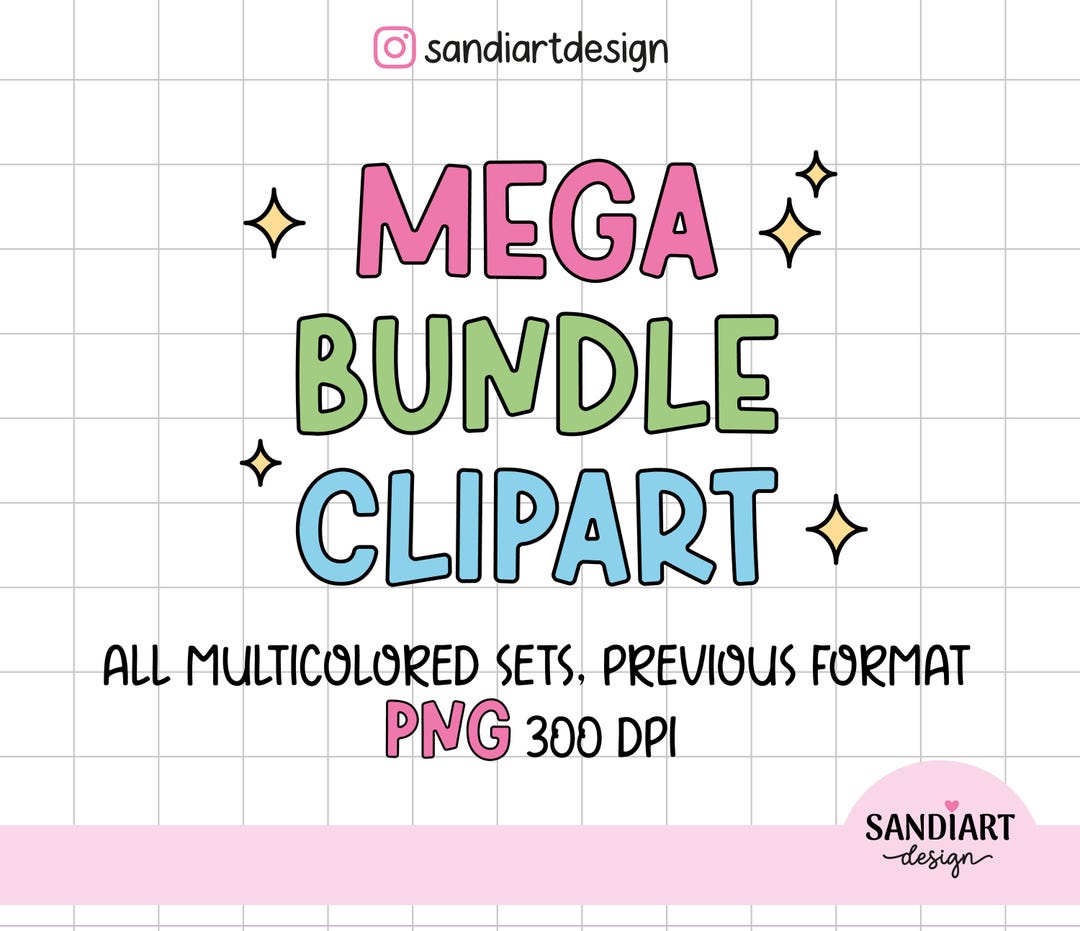 Mega Bundle Clipart, More Than 16000 Images, Planner Sticker Clipart ...