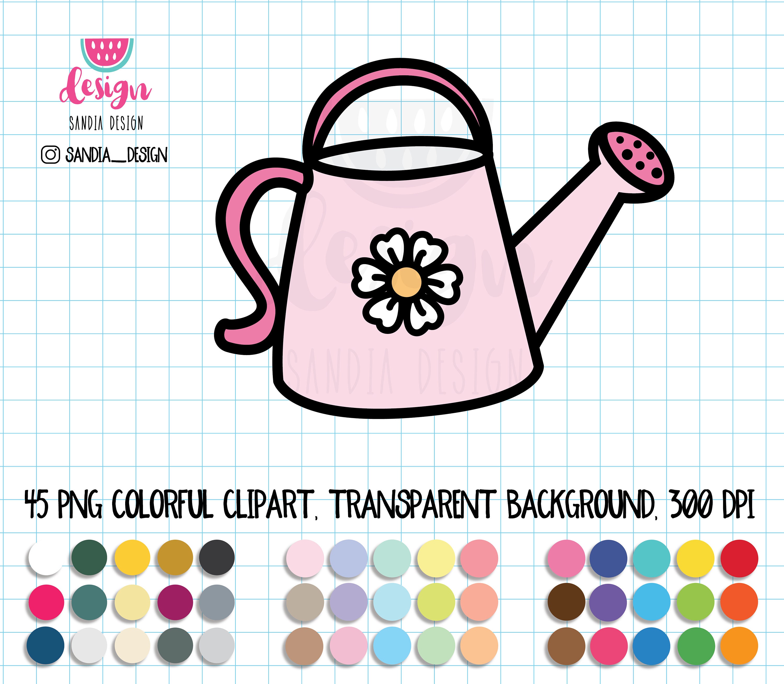 Cute Watering Can Clip Art
