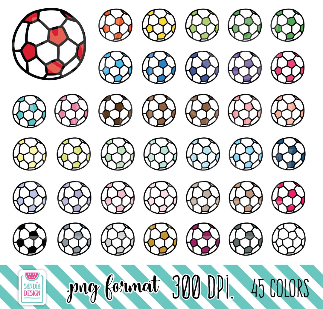 45 Doodle Socker Ball Clipart. Personal and Commercial Use. - Etsy