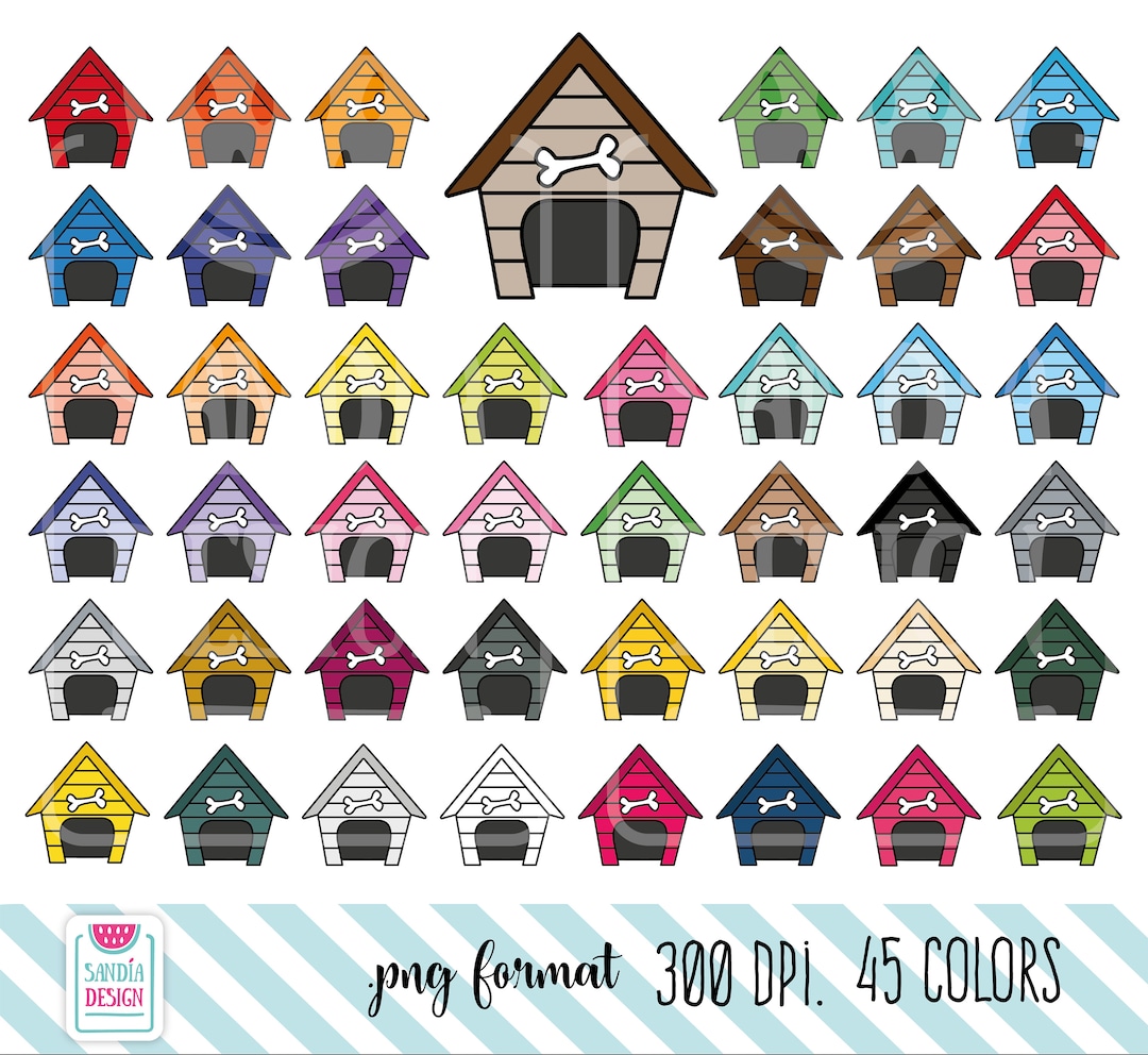 45 Dog House Clipart. Personal and Commercial Use. - Etsy