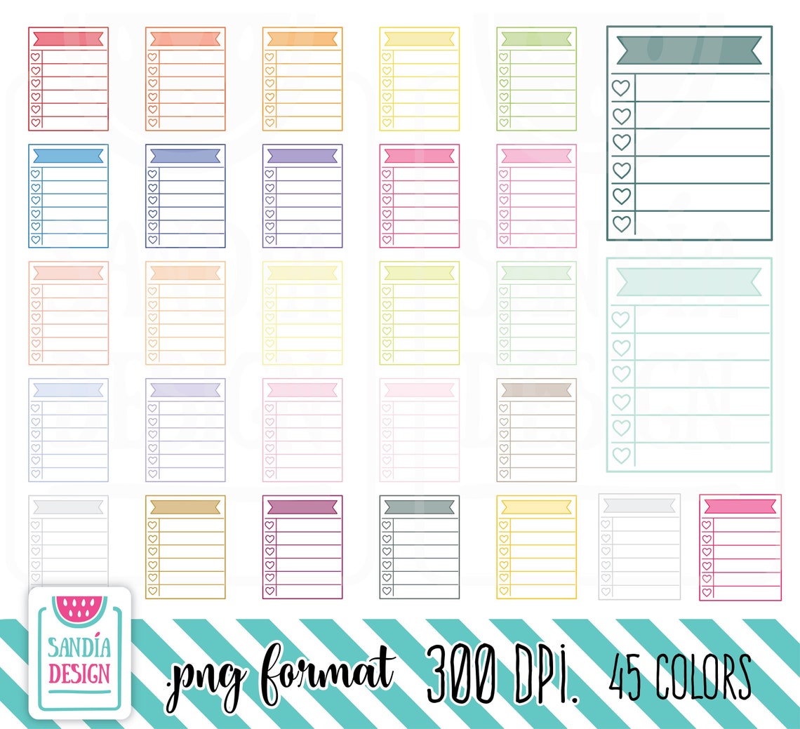 45 Doodle Notepad Ribbon Clipart. Personal and Commercial Use. - Etsy
