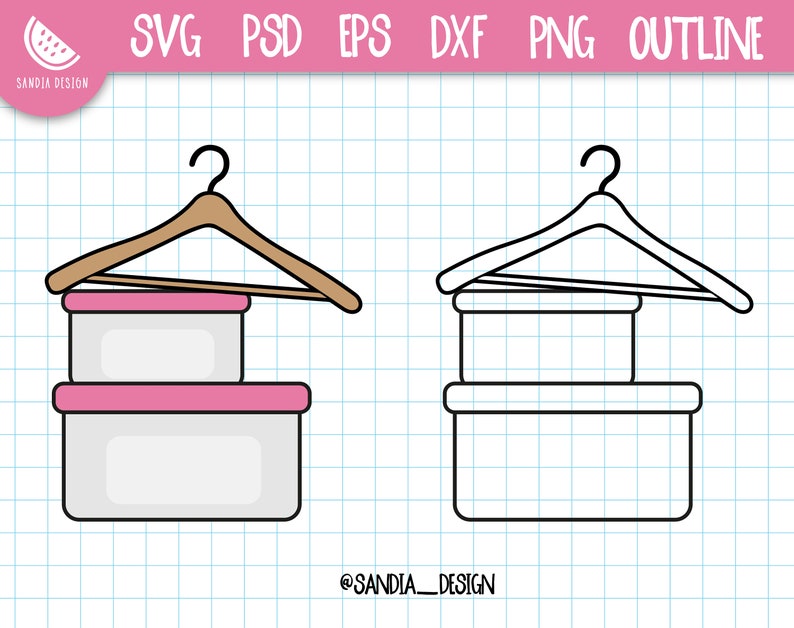 Doodle Clean Closet SVG PNG Psd Outline Personal and - Etsy