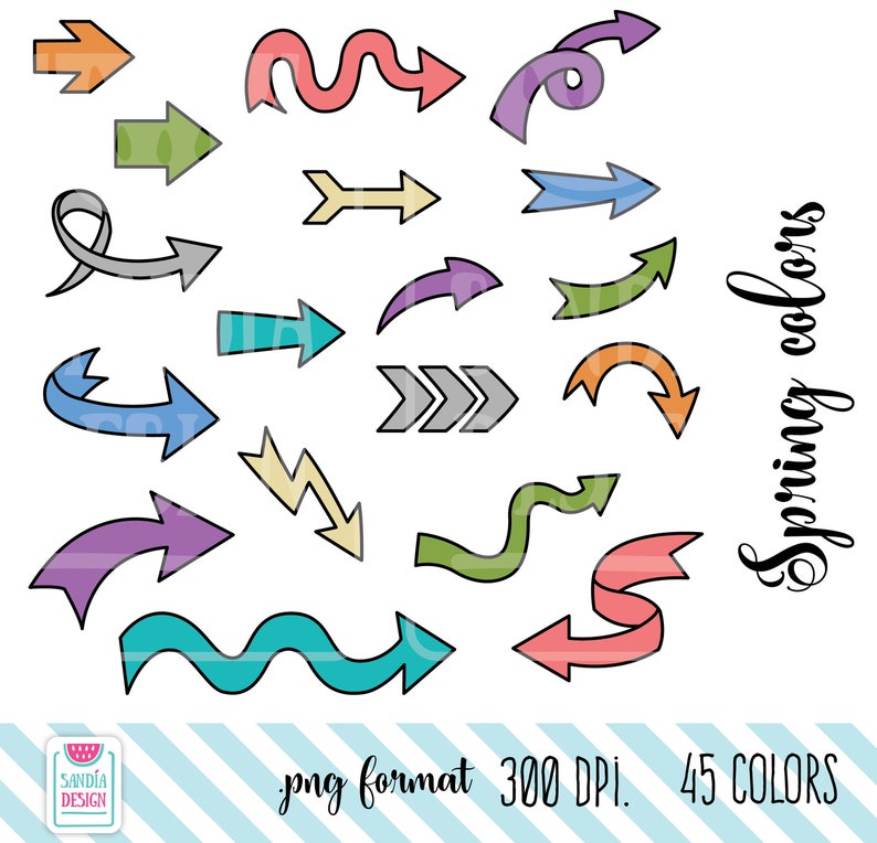 72 Doodle Arrows Clipart. Personal and Commercial Use. - Etsy