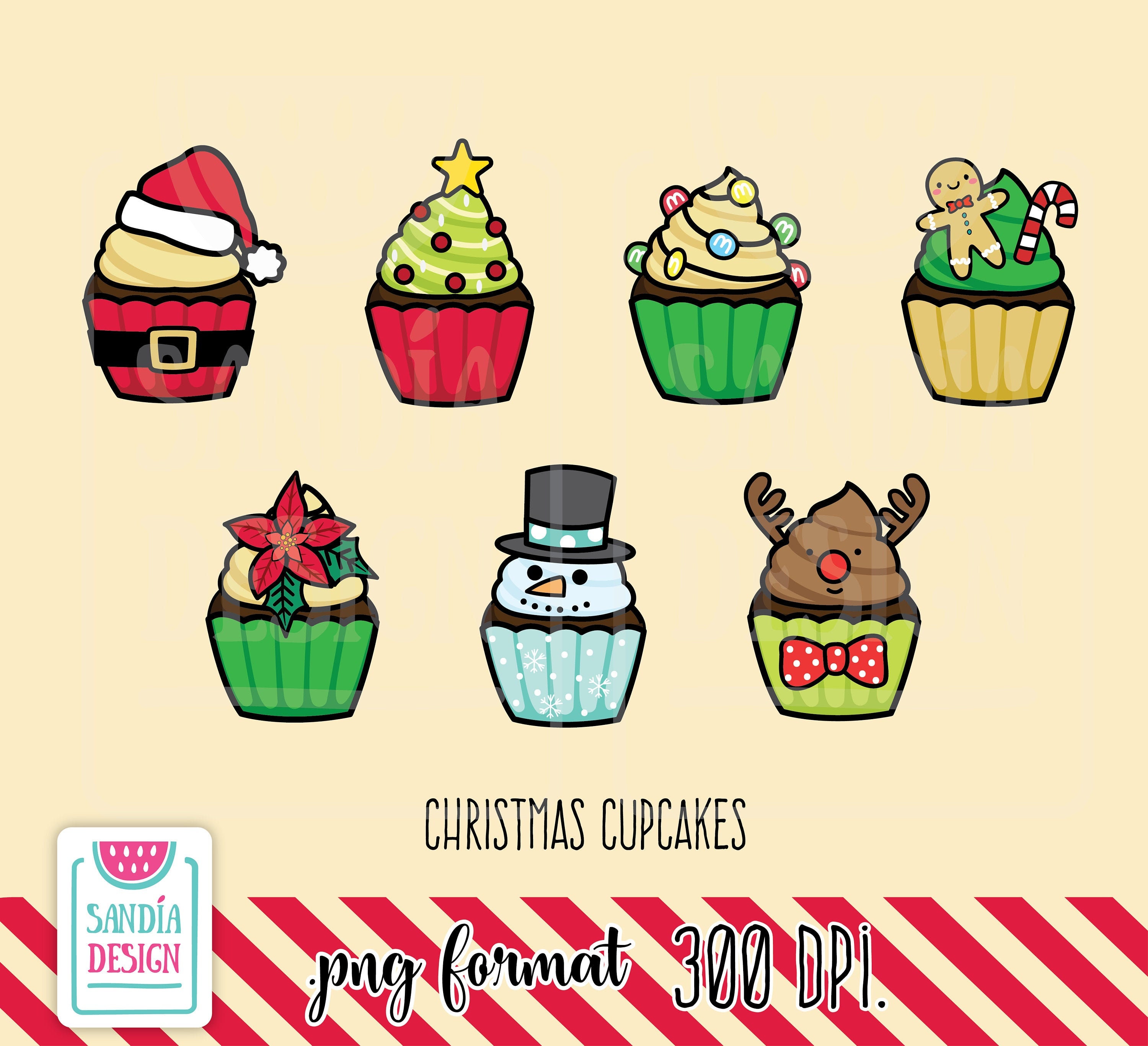 Christmas Cupcake Clipart