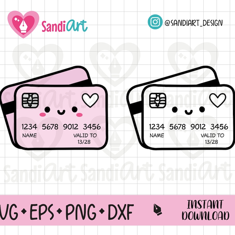 Credit Card Clipart Cute - Etsy