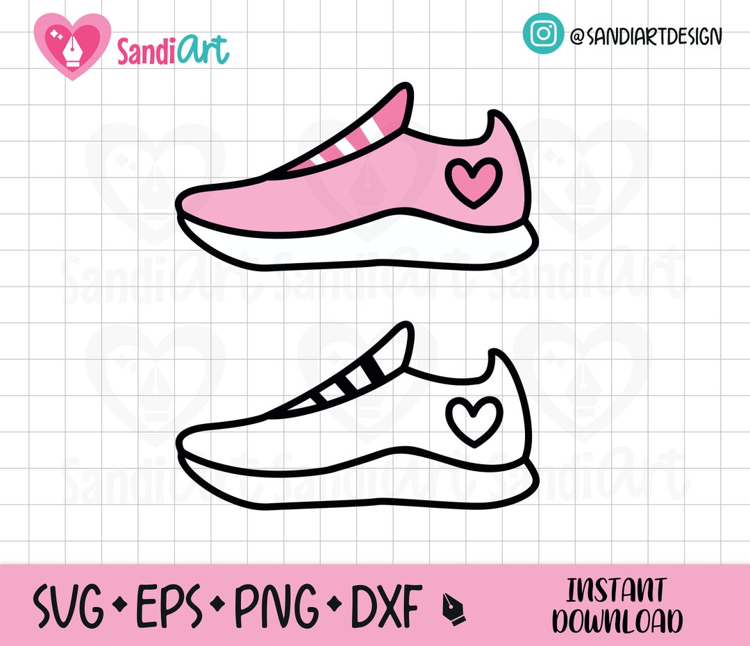 Doodle Running Shoe, EPS, SVG, PNG, Dxf, Outline, Commercial Use - Etsy