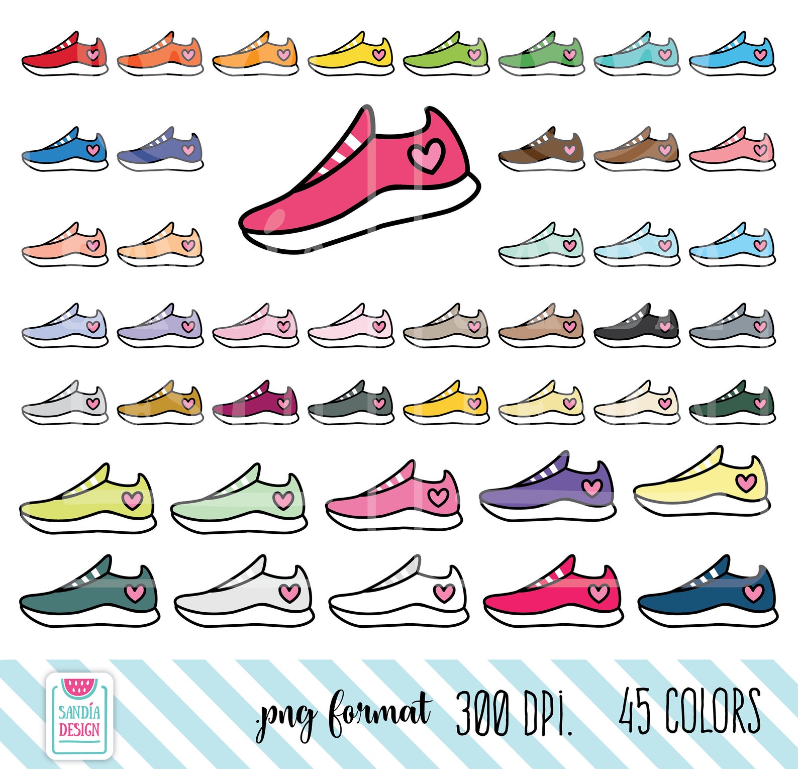 45 Doodle Running Shoe Clipart. Personal and Commercial Use. - Etsy