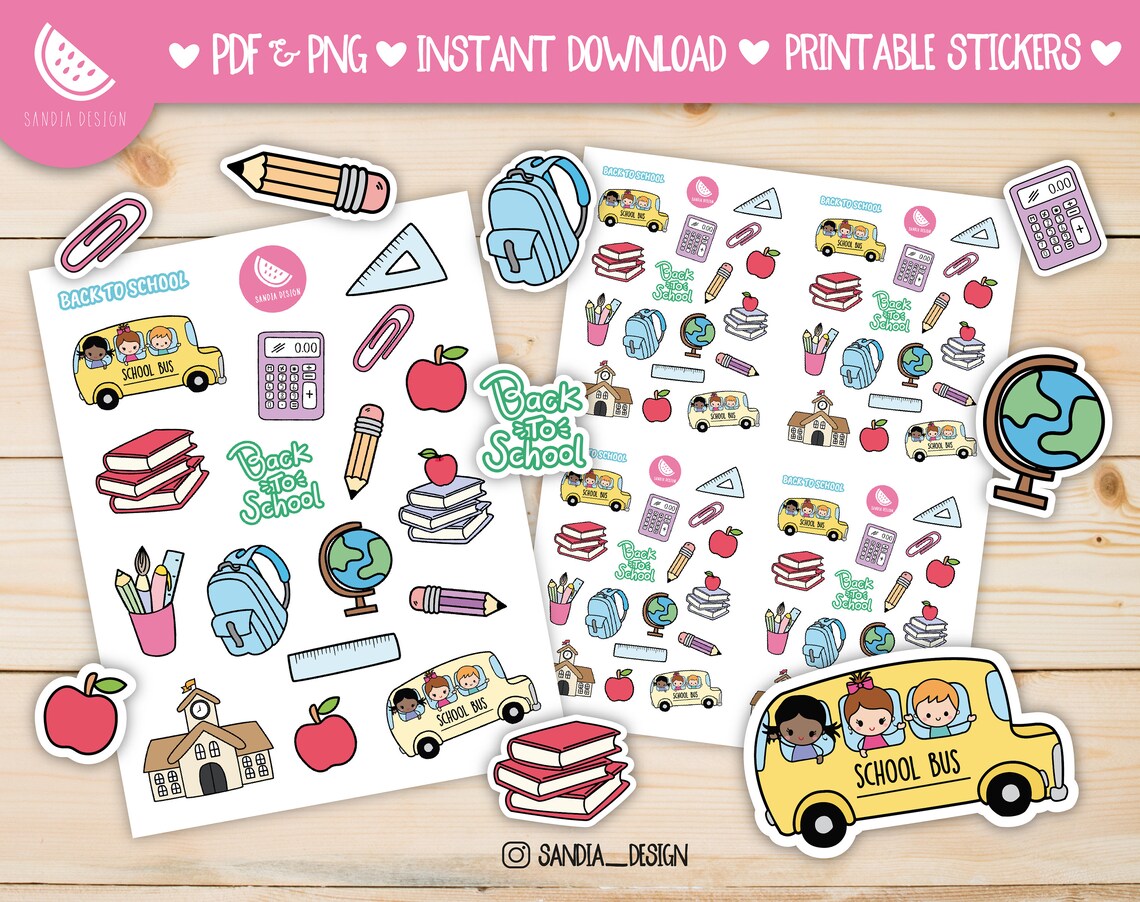 Printable Stickers Sheet Printable Planner Stickers. Doodle - Etsy