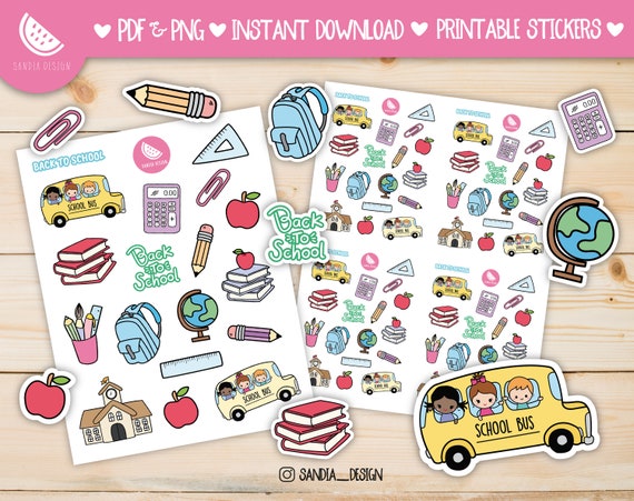 Printable Stickers Sheet Printable Planner Stickers. Doodle - Etsy