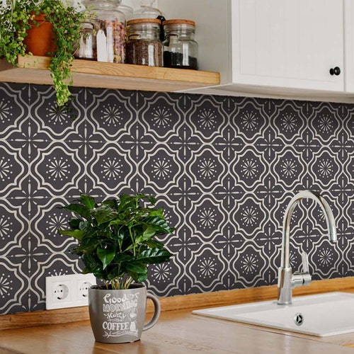 Peel and Stick Tile Backsplash Decals Checkered Tile Set - Etsy