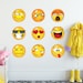 Set of 16 Funny Emoji Stickers Face Smiley Decals Home Decor - Etsy
