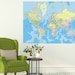 World Map Globe Wall Decals Wall Sticker Map Sdecals Home Style ...