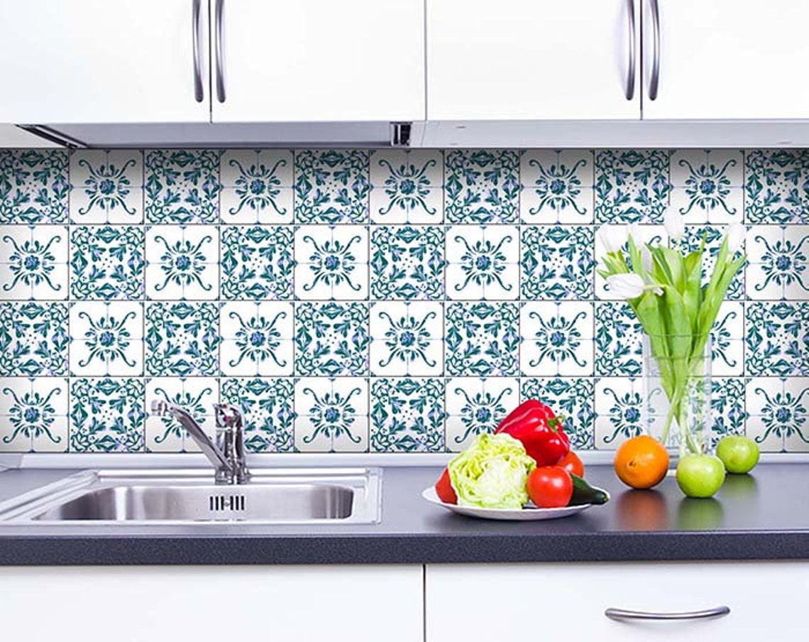 Kitchen Decals Peel and Stick Backsplas Stickers 24 Tiles - Etsy