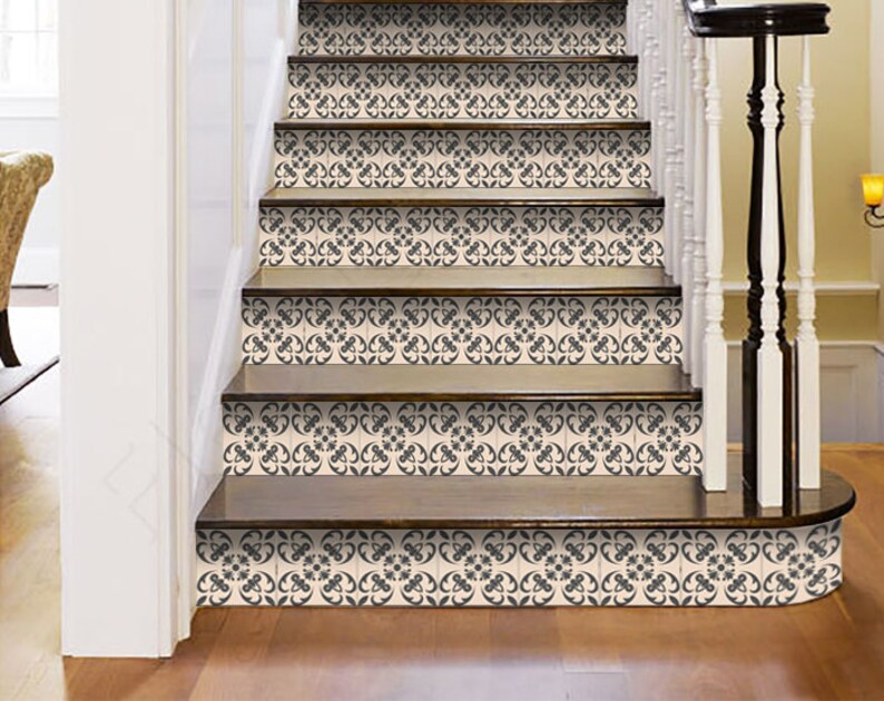 Stair Riser Decals Peel and Stick Backsplas Stickers 24 Tiles - Etsy