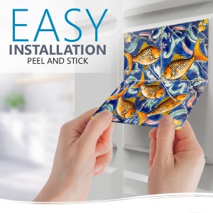 Golden Tilefish Cute Fish Wallpaper Fish Peel and Stick Tile Golden ...