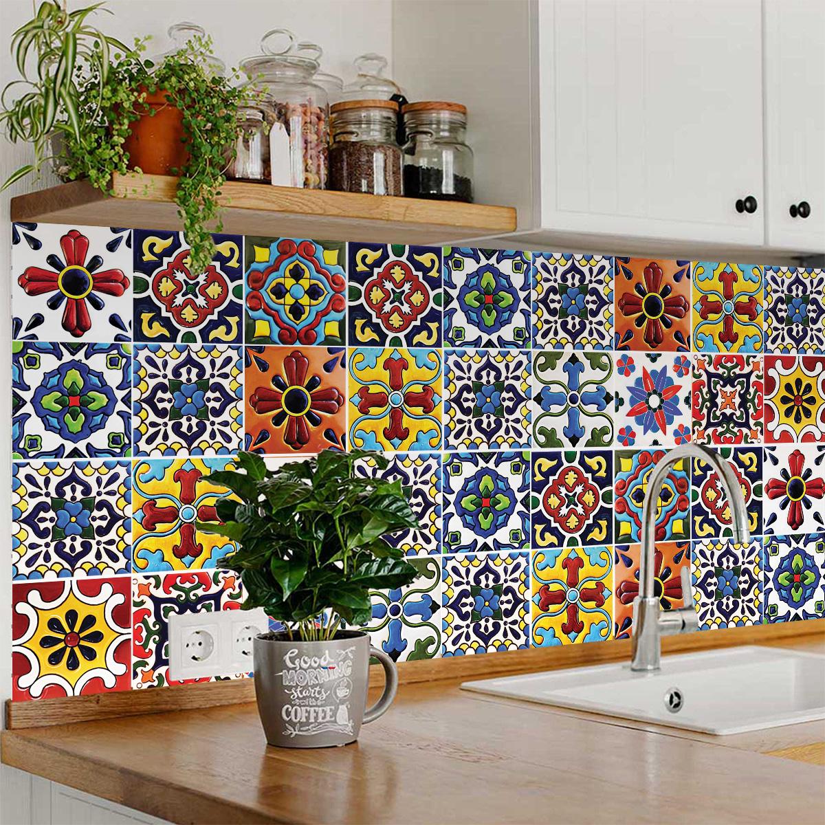 Backsplash Tile Stickers Tile IDEA 24 Tile Stickers Style Stickers ...