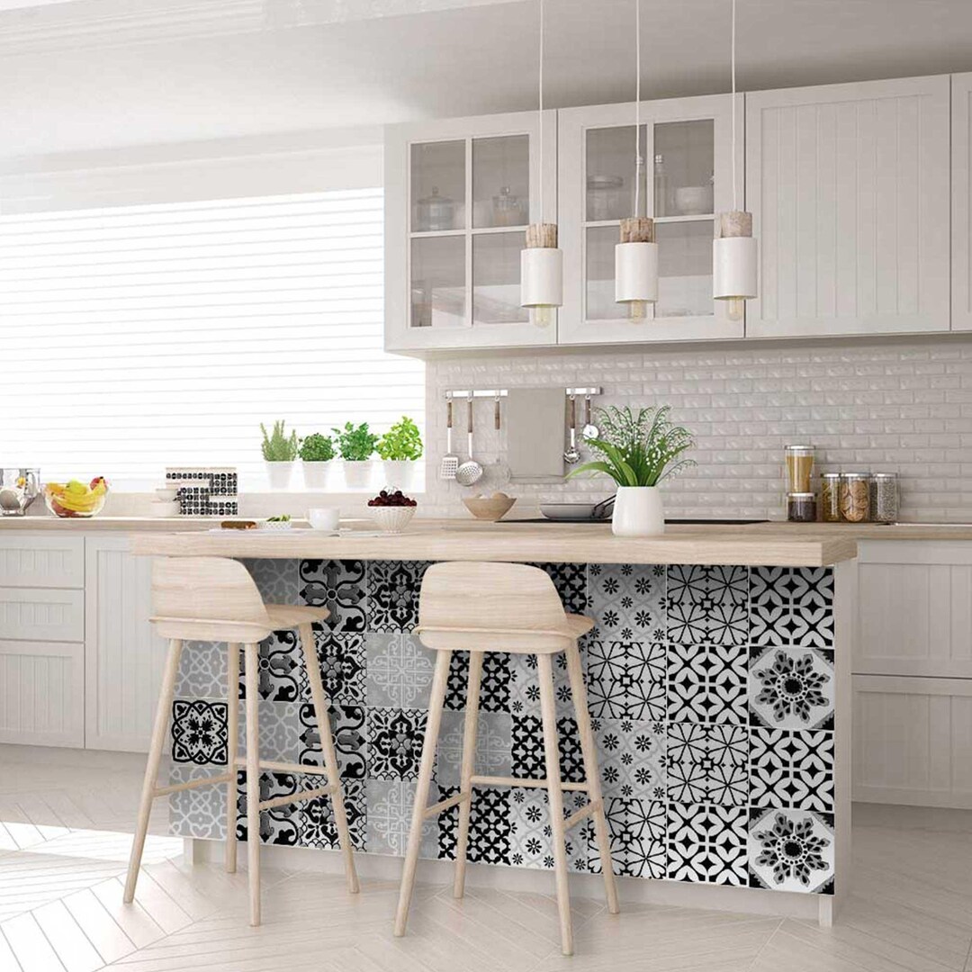 Tile Stickers 24 Tiles Decals Tiles Stickers Mixed Tiles for Walls ...