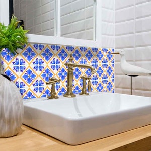 Kitchen Backsplash Trends Blue Orange - Etsy