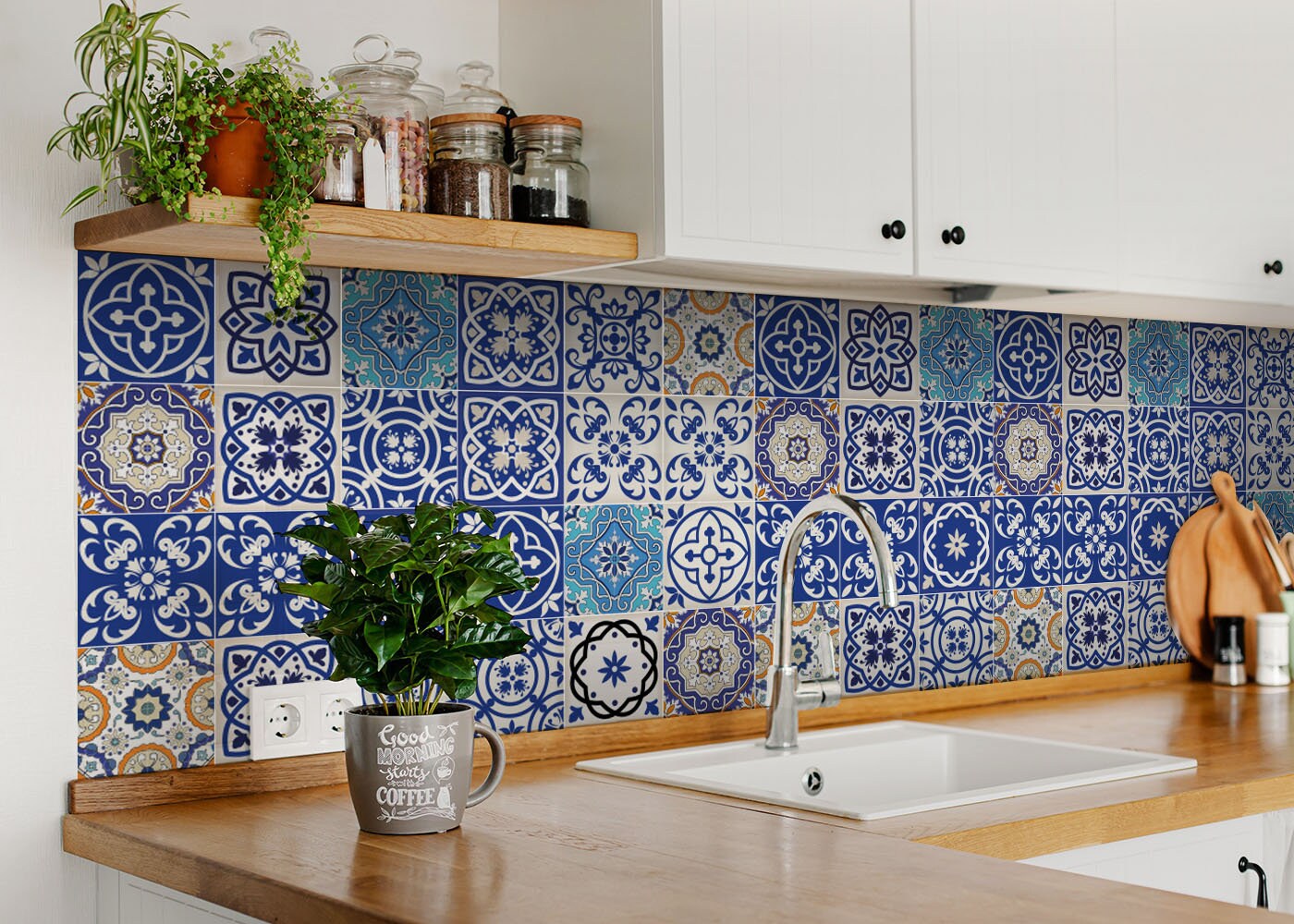 Turquoise Blue Tile Stickers Set of 24 Tile Decals Mixed Tiles - Etsy ...